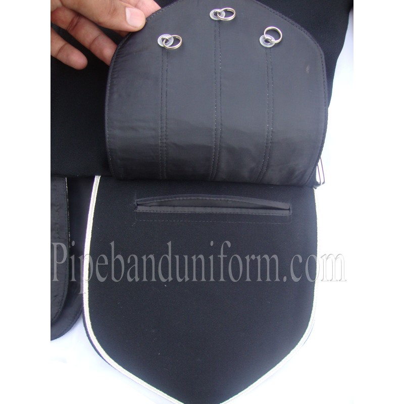 Black Army Pipe Band Doublet Kilt Jacket