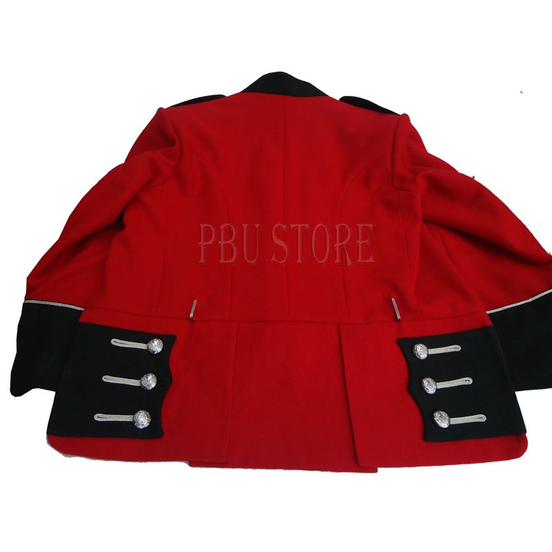 Red Green Scottish Pipe Band Uniform Doublet Tail Jacket