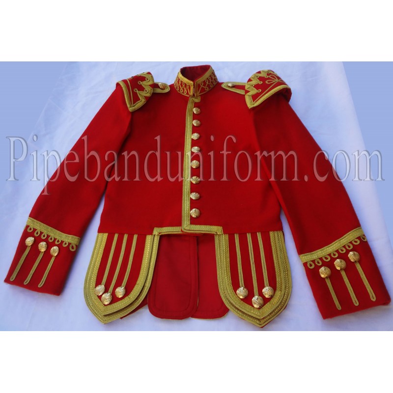 Red Highland Pipe Band Outfitters Doublet Kilt Jacket