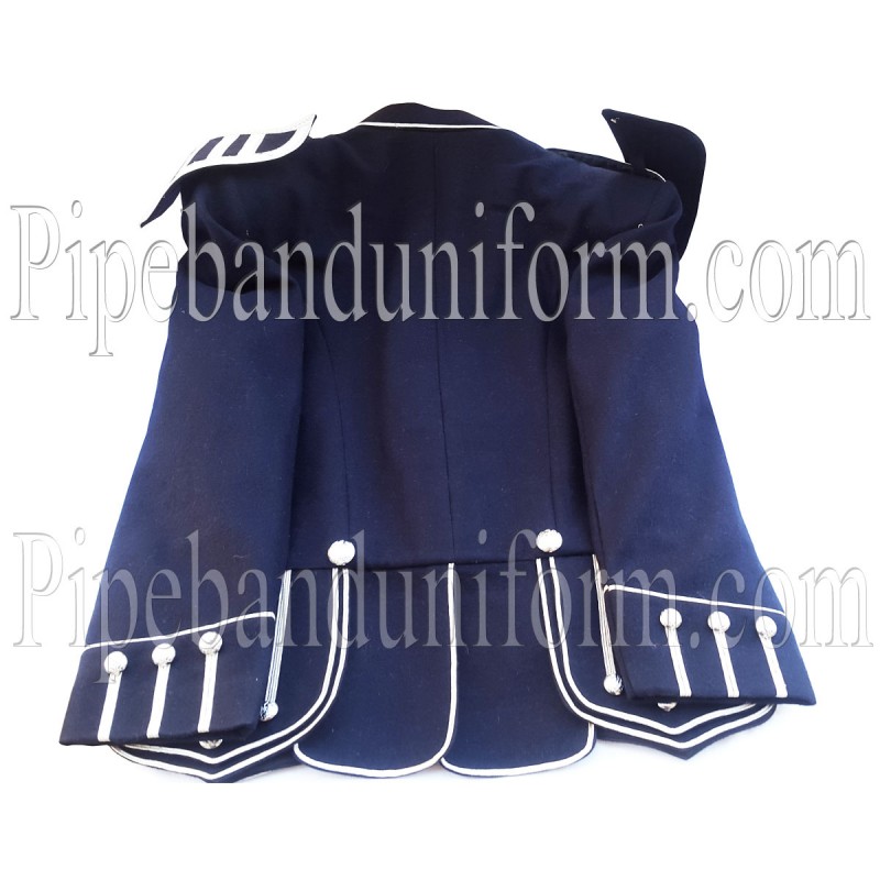 Royal Blue Military Scottish Pipe Band Outfitters Doublet Kilt Jacket