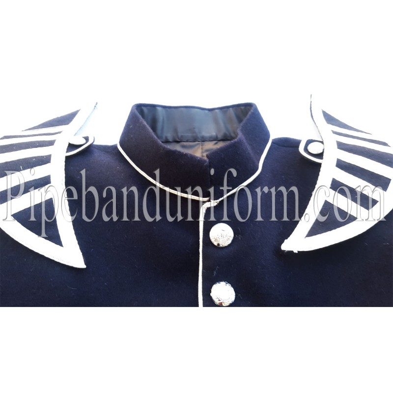 Royal Blue Military Scottish Pipe Band Outfitters Doublet Kilt Jacket