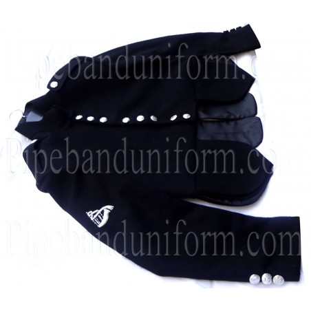 Scots Guards Navy Blue Pipe Band Doublet Kilt Jacket with Silver ...