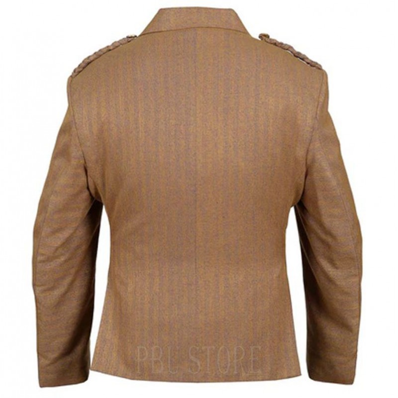 Tan Scottish Style Crail Formal Kilt Jacket and Waistcoat