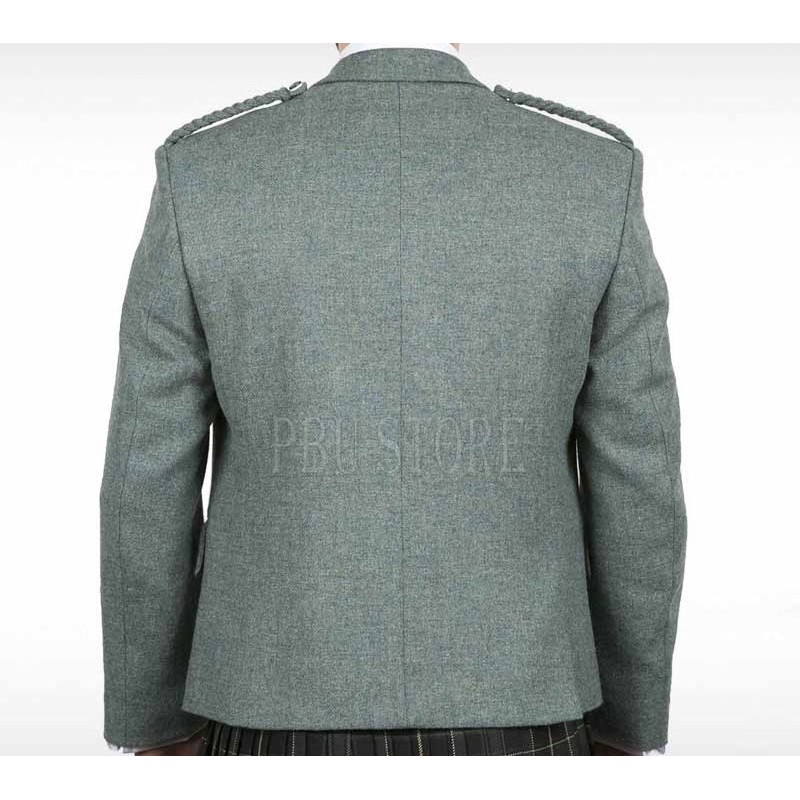Lovat Green Tweed Crail Heritage Kilt Jacket for Highland Events