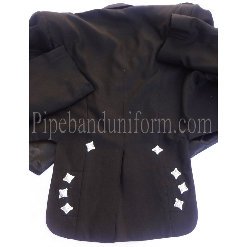 Men's Black Prince Charlie Formal Kilt Jacket without Waistcoat