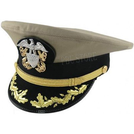 U.S Navy Officer Khaki Uniform Dress Hat
