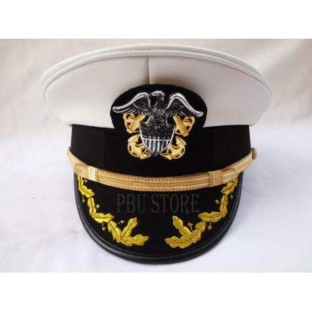 U.S Navy Officer White Uniform Dress Hat / Cap