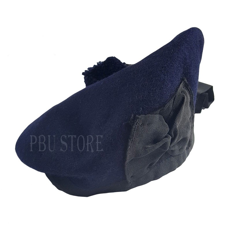 Traditional Scottish Navy Blue Plain Piper Drummer Balmoral Hat