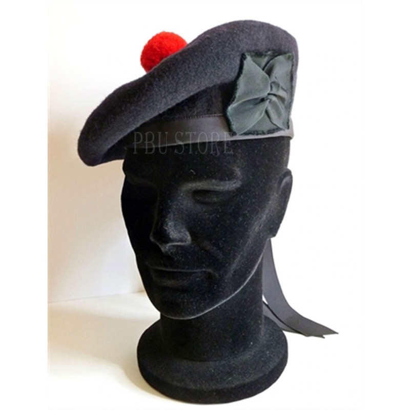 Premium Wool Scottish Pipe Band Uniform Dark Grey Plain Balmoral Hat