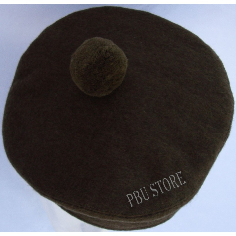 Heritage Scottish Brown Wool Plain Tam O'shanter Balmoral Hat