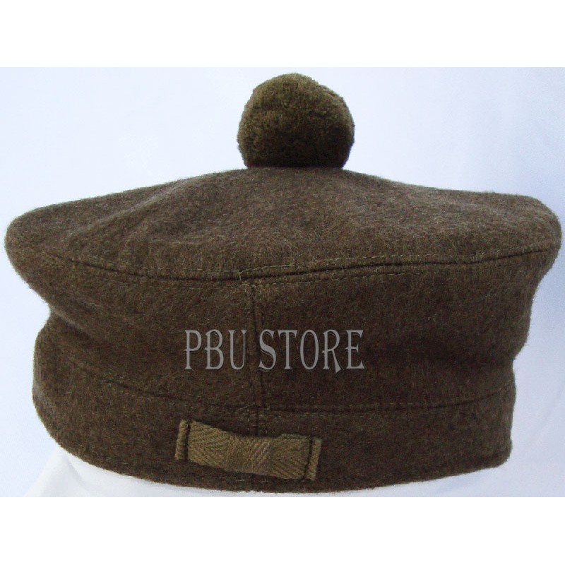 Heritage Scottish Brown Wool Plain Tam O'shanter Balmoral Hat