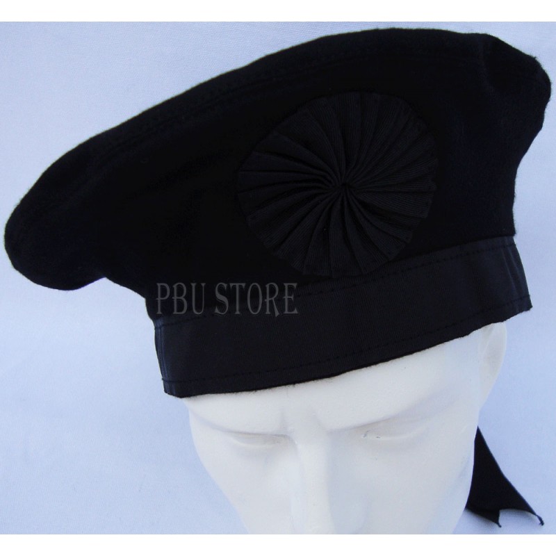 Black Luxurious Wool Royal Irish Regiment Caubeen Hat