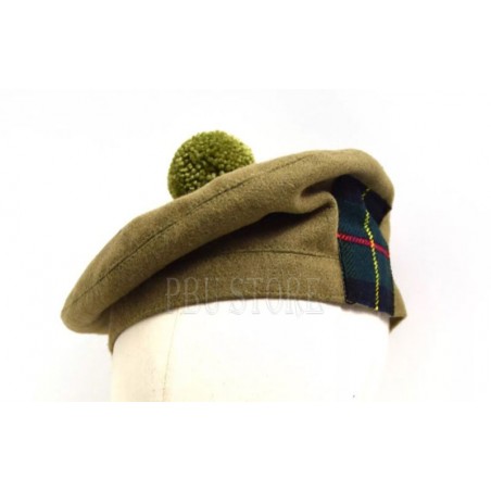 Traditional Scottish Military Style Wool Tam O'shanter Balmoral Hat