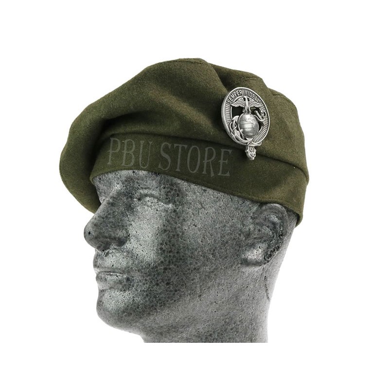 Khaki Wool Military Style Scottish Balmoral Hat