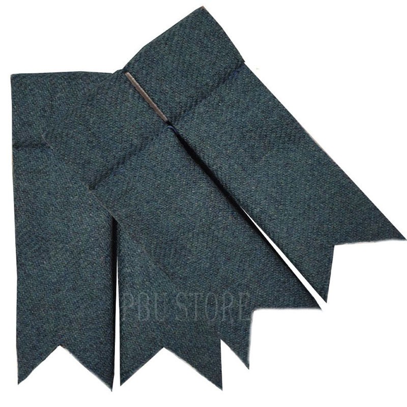 Premium Tweed Military Pipe Band Opal Kilt Flashes