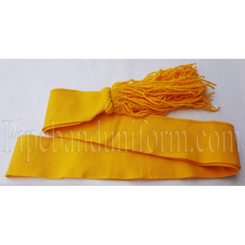 Plain Yellow Wool Sergeant Officer Sash