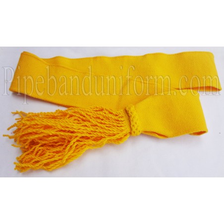Plain Yellow Wool Sergeant Officer Sash