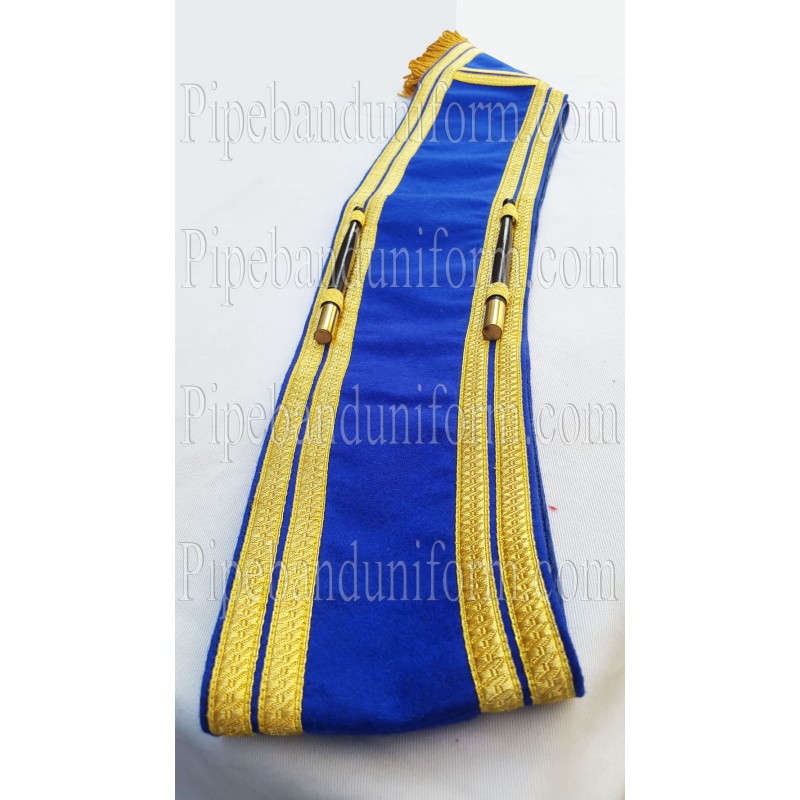 Blue Plain Pipe Band Drum Major Baldric Sash