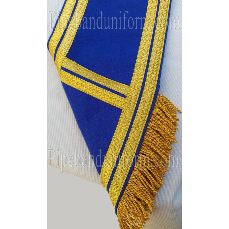 Blue Plain Pipe Band Drum Major Baldric Sash