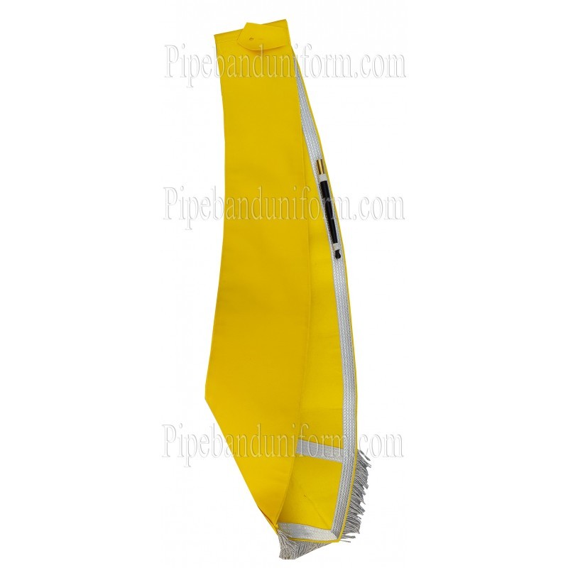 Yellow Plain Pipe Band Drum Major Baldric Sash