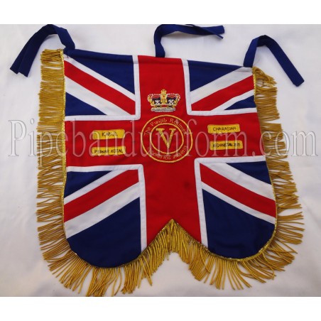 Blue Union Jack Hand Embroidered Banner