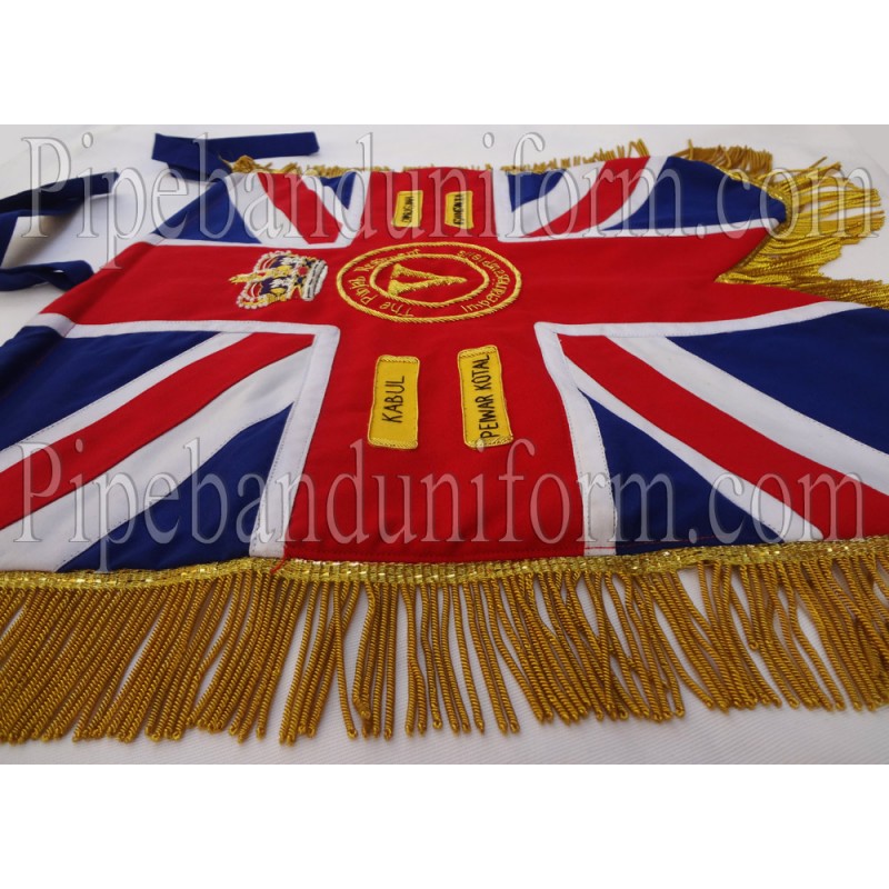 Blue Union Jack Hand Embroidered Banner