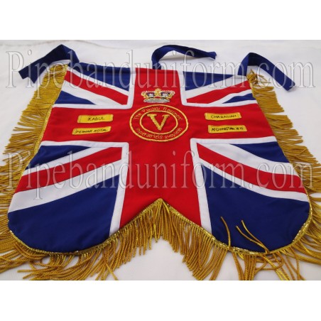 Blue Union Jack Hand Embroidered Banner