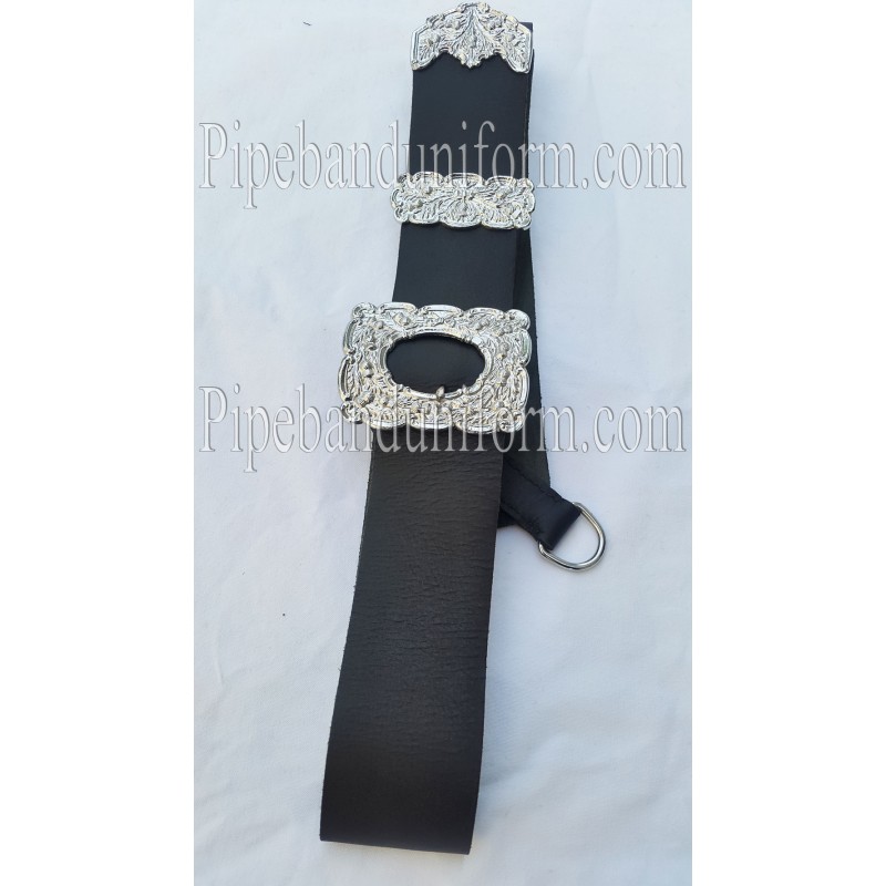Black Leather Drummer Cross Belt