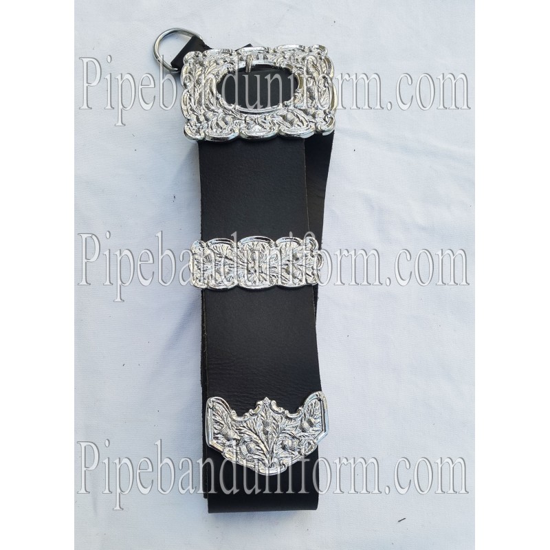 Black Leather Drummer Cross Belt