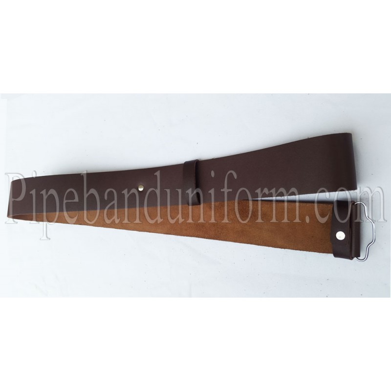 Brown Leather Piper/Drummer Kilt Waist Belt