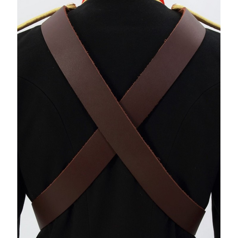 Brown Leather Bass Drum Sling Belt