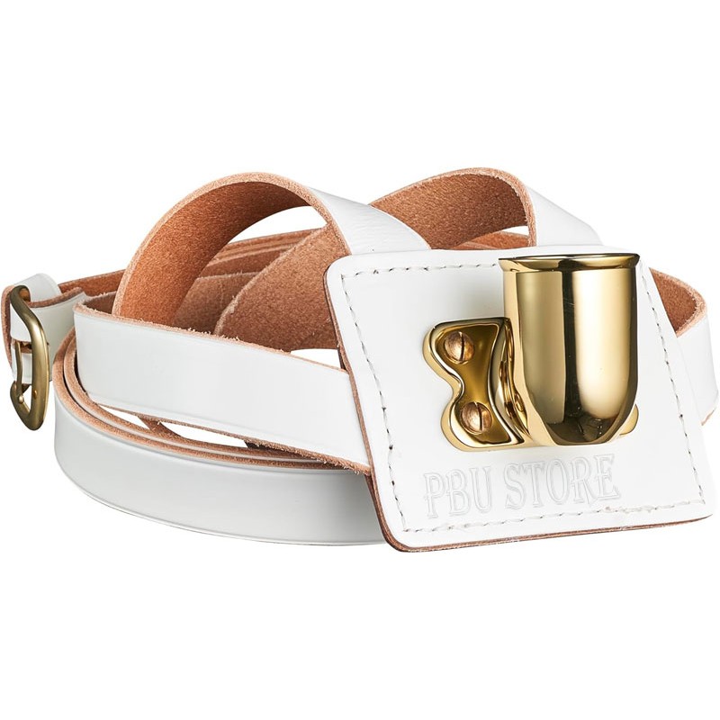 White Leather Honor Guard Flag Carrier Parade Belt