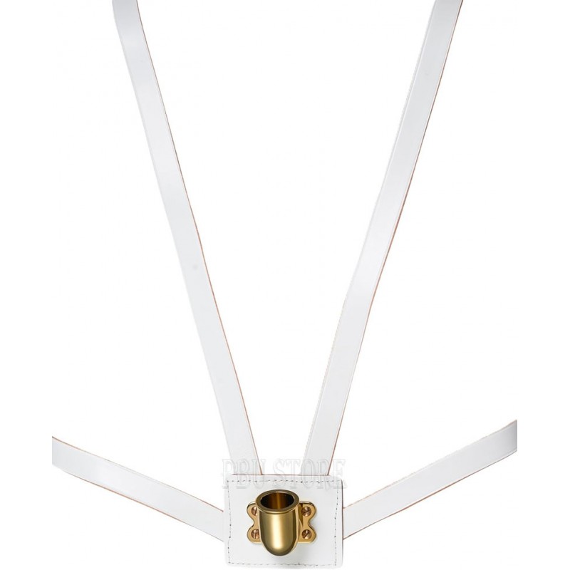 White Leather Honor Guard Flag Carrier Parade Belt