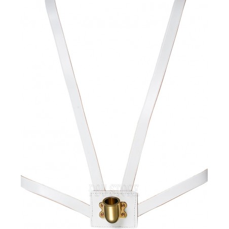 White Leather Honor Guard Flag Carrier Parade Belt