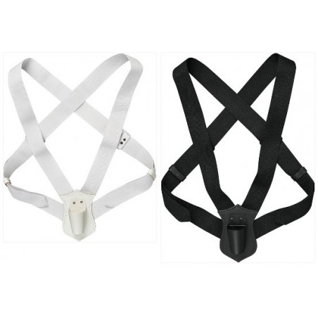 White Web Harness Double Flag Carrier Belt