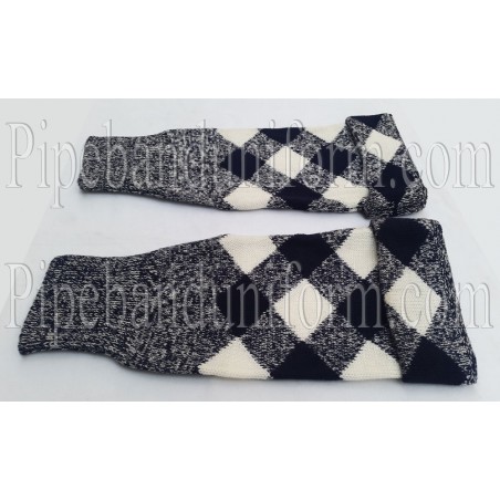 White & Blue Highland Pipe Band Hose Tops