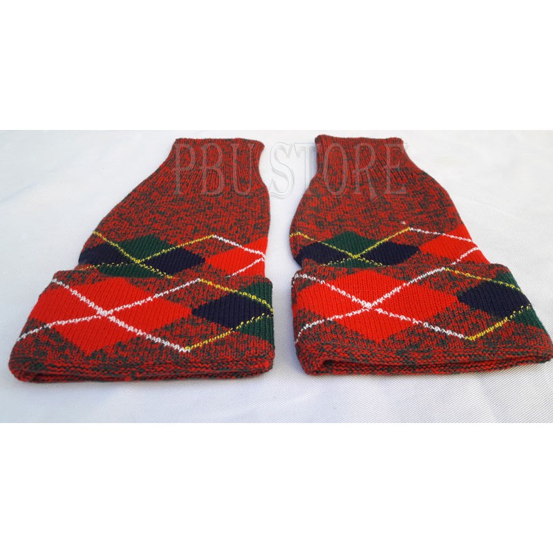 Red & Green Scottish Pipe Bands Hose Tops