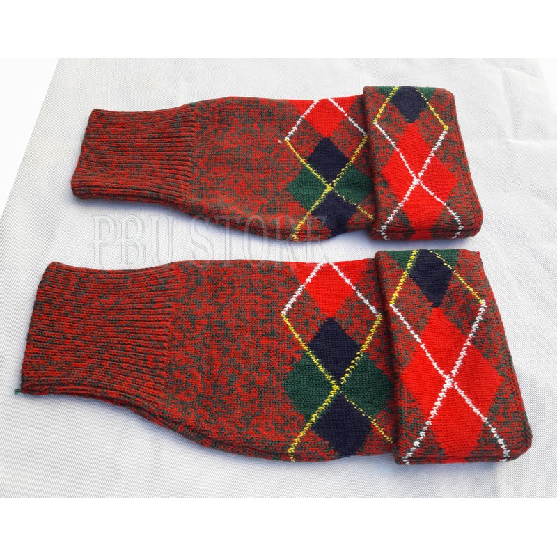 Red & Green Scottish Pipe Bands Hose Tops