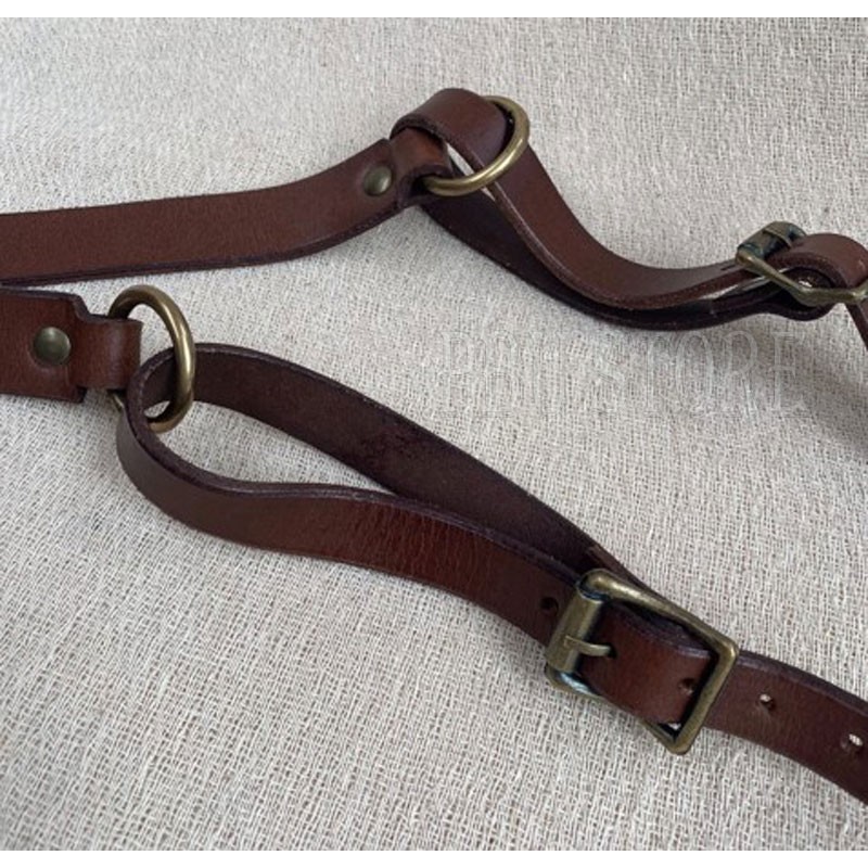 Brown Leather Saxon Viking Medieval Re-enactment Costume Sword Belt