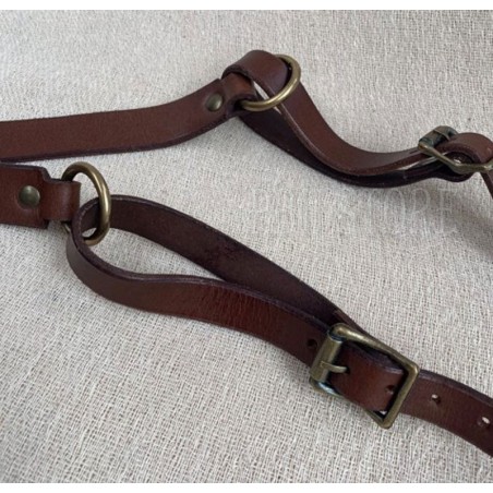 Brown Leather Saxon Viking Medieval Re-enactment Costume Sword Belt